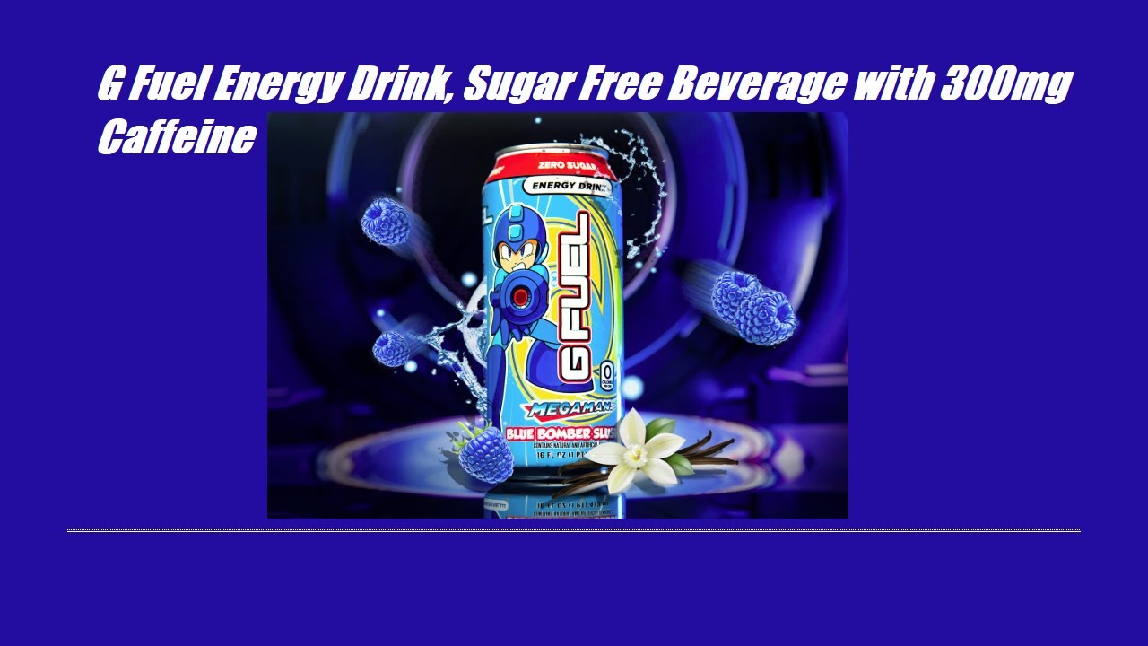 Mega Man G Fuel Energy Drink, Blue Bomber Slushy Sugar Free Drink ...