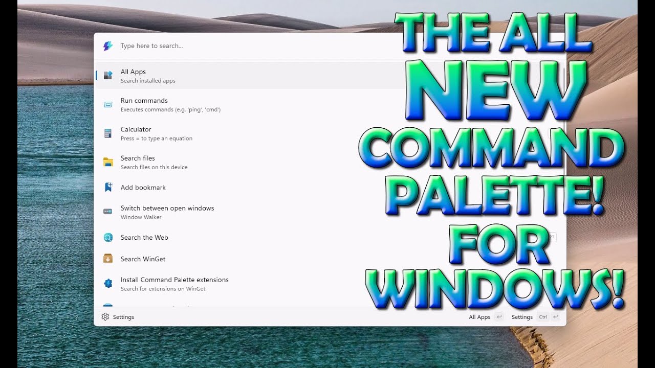 🟢 The All New Windows Command Palette! 🟢 - YouTube