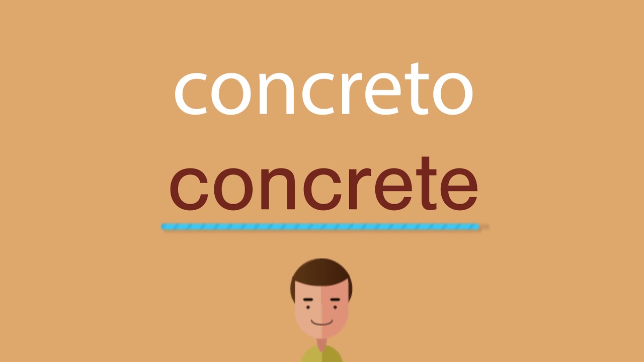 Cómo se dice concreto en inglés - YouTube