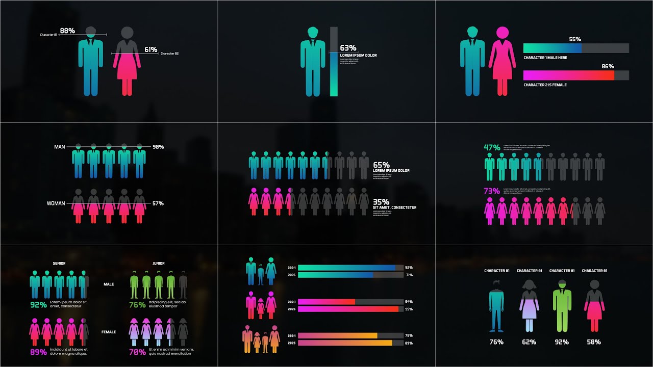 Human Chart Infographics | After Effects Template - YouTube