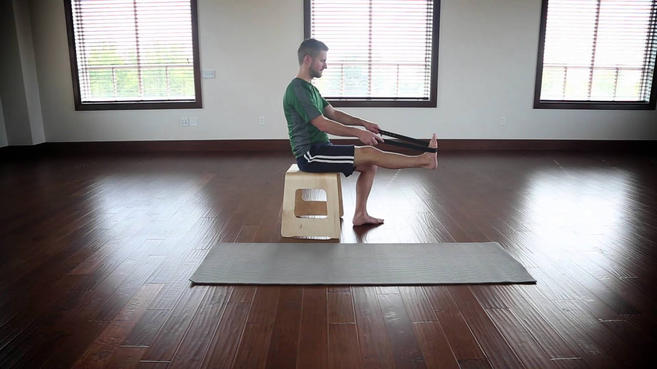 Seated Belt Stretch - YouTube