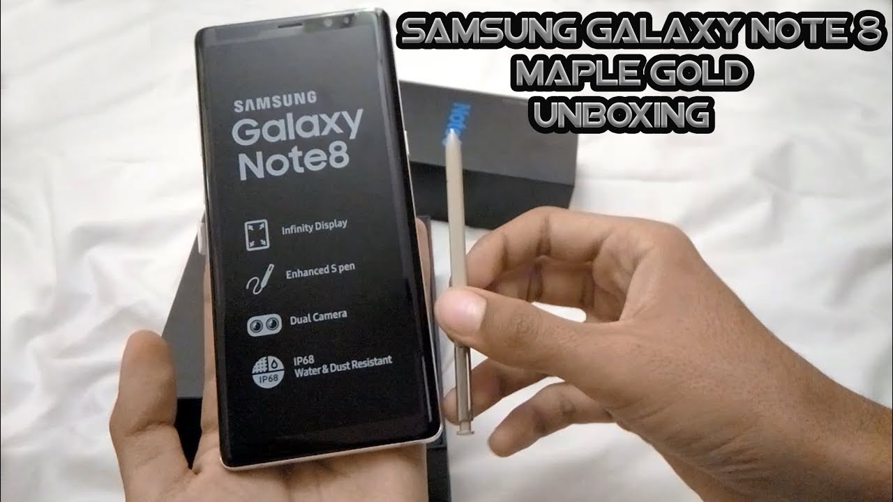 Unboxing The Samsung Galaxy Note 8 Maple Gold! - YouTube