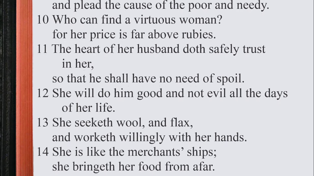 Proverbs 31 1 31 ♩♫ KJV Scripture Song, Full Chapter - YouTube
