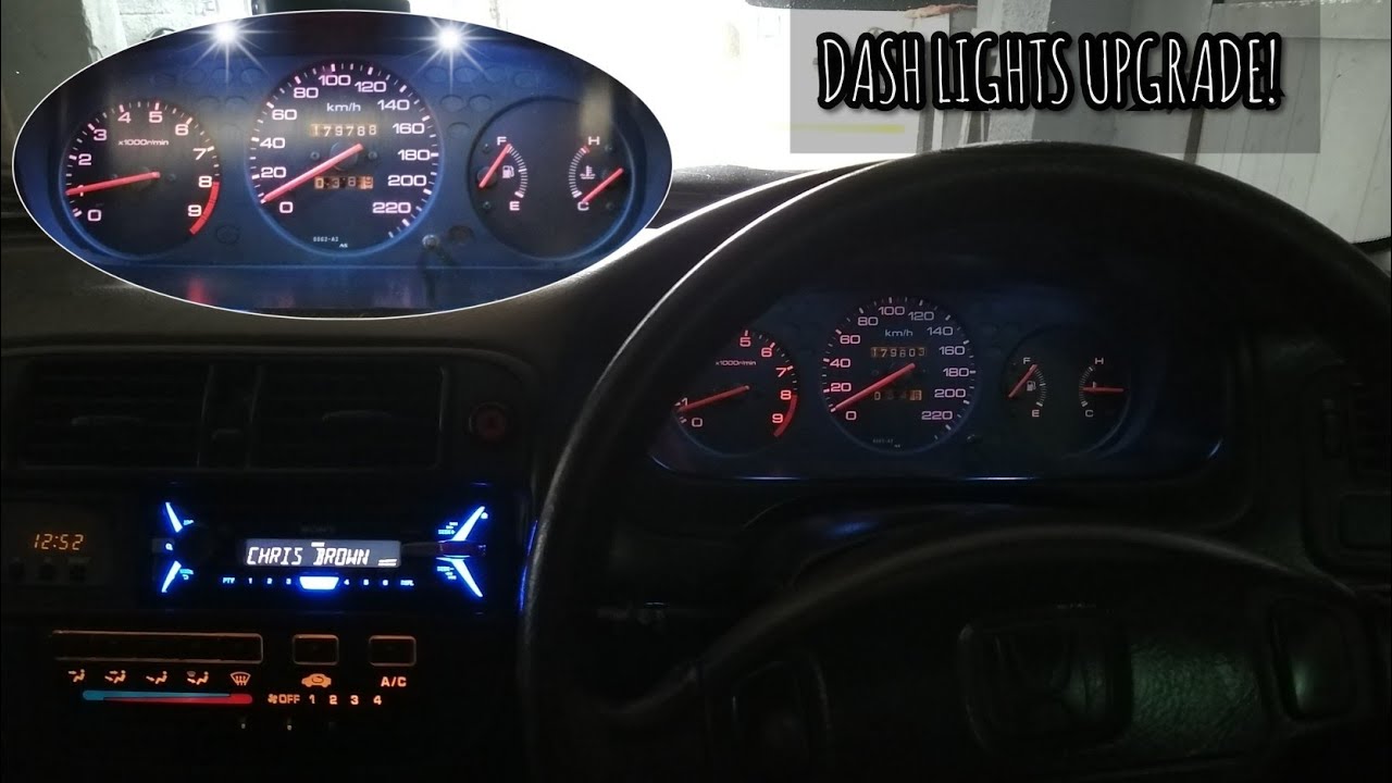 D.I.Y - Upgrading my DASH LIGHTS to LED's (Honda Ballade Ek) - YouTube