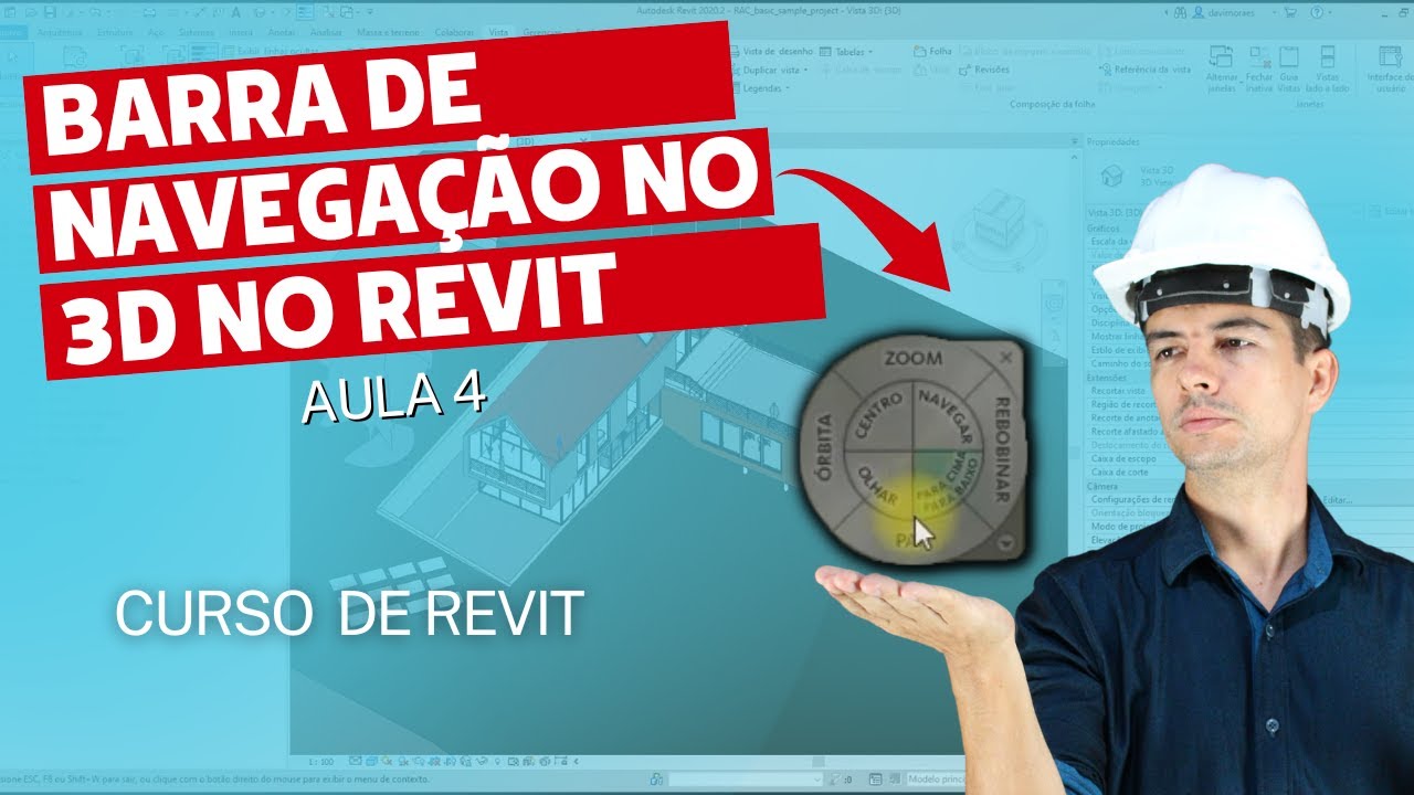 Aula 4 Barra de Navegação no 3D Aula l Curso de Revit para Iniciantes ...