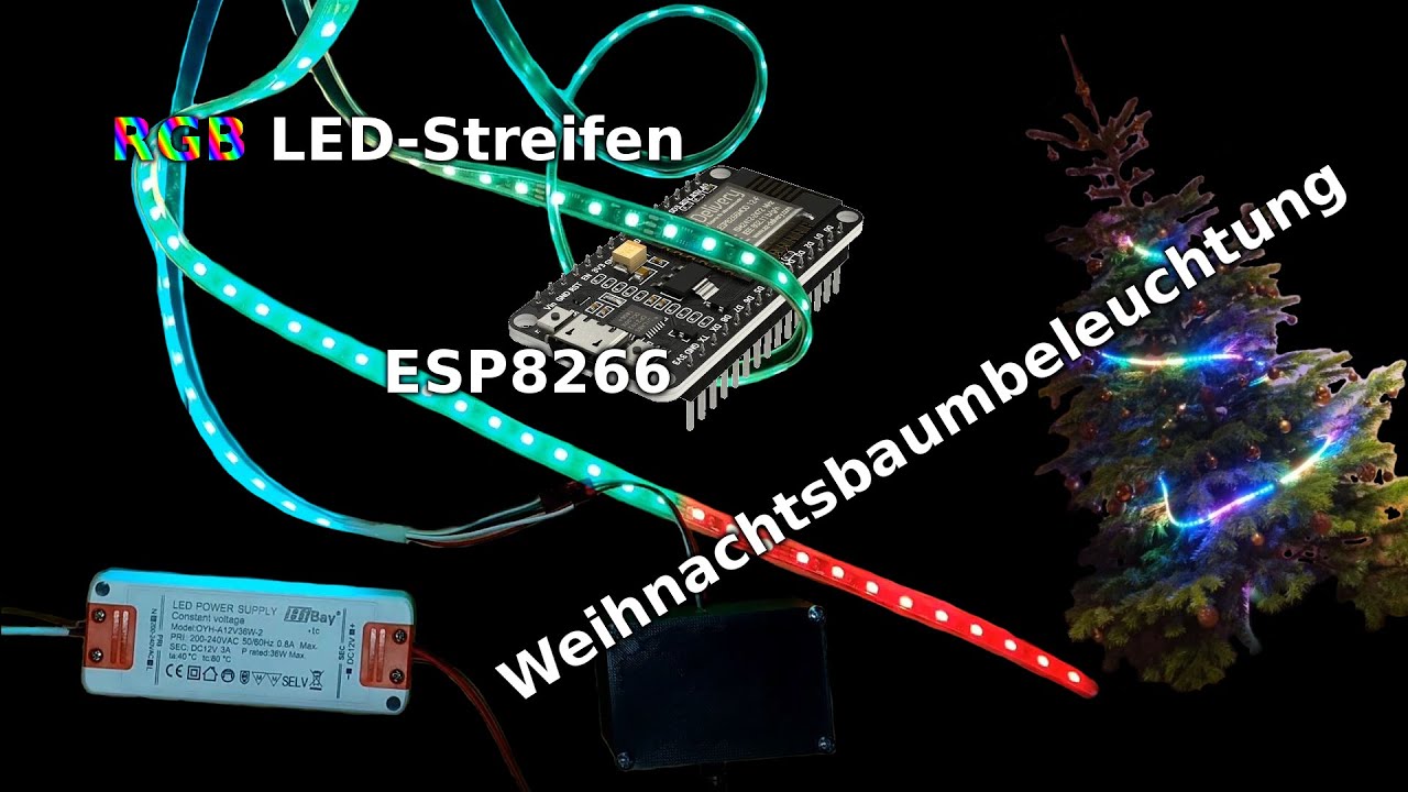 DIY Weihnachtsbeleuchtung mit WLED | 12V adressierbarer RGB LED ...
