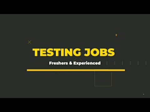 Software testing jobs for freshers and experienced - YouTube