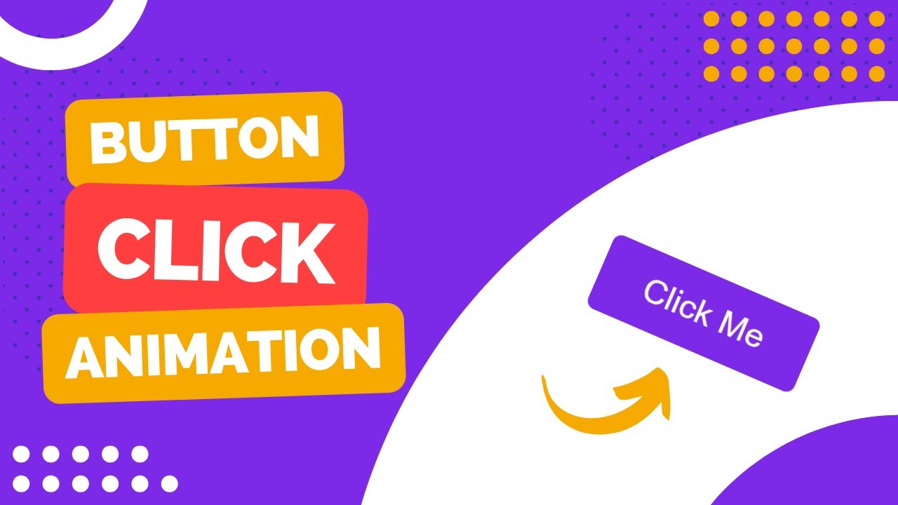 Button Click Animation Using Html And Css Youtube