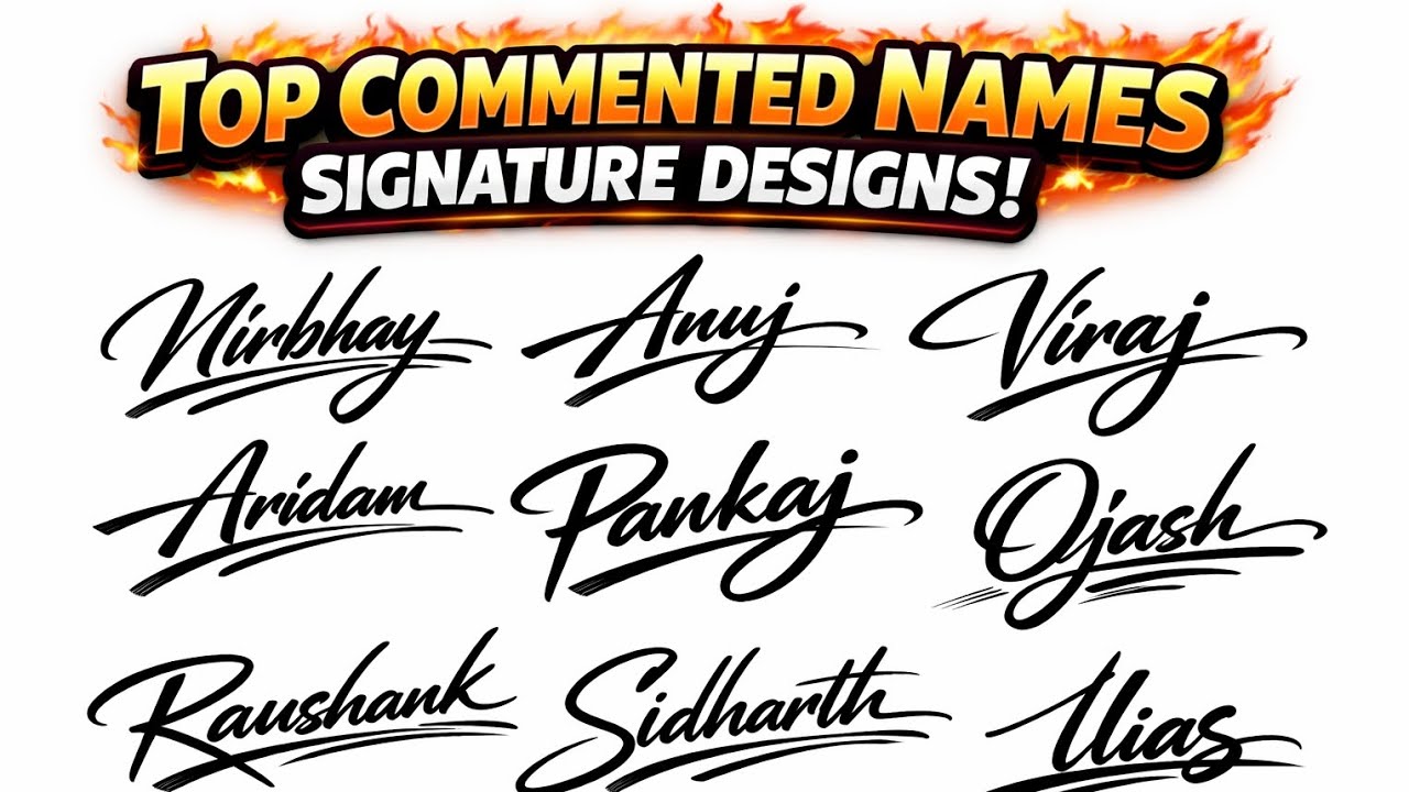 Top Commented Names Signature Designs 🔥 | A To Z Signatures | # ...