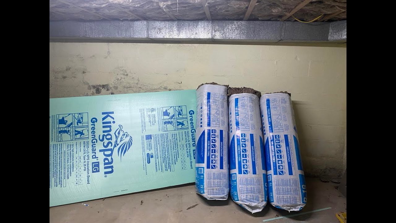 Insulating Basement Ceiling/House Floor & Rim Joists - Results - YouTube