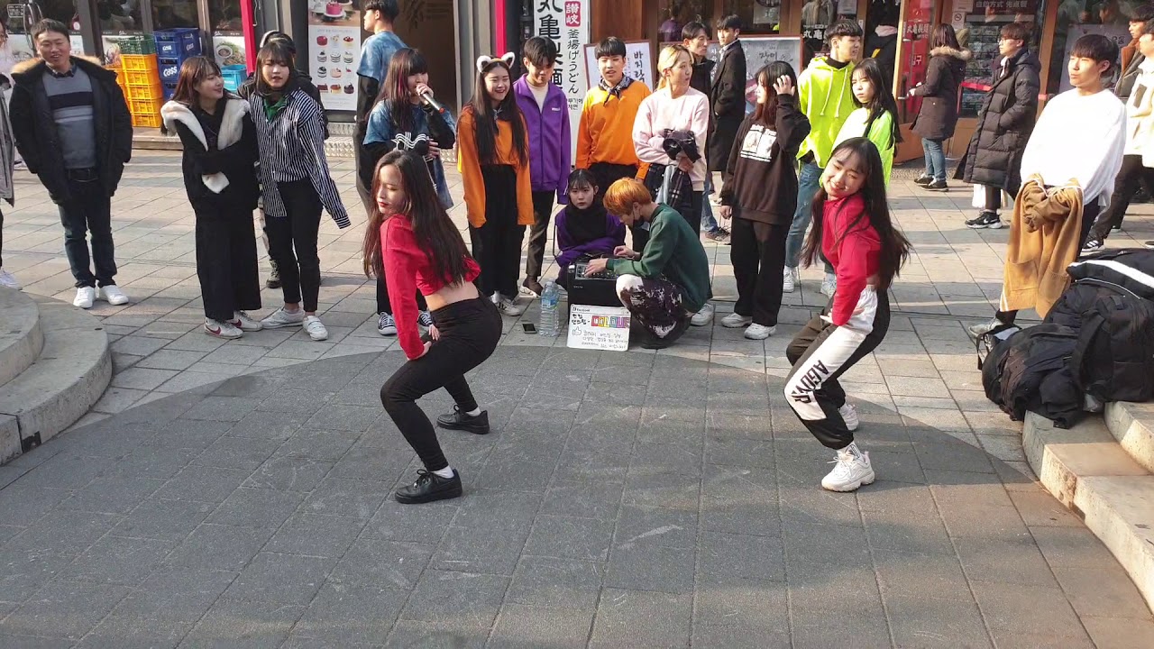 20191222 홍대 버스킹존 4번 연합댄스팀 컬러 공연 Youtube