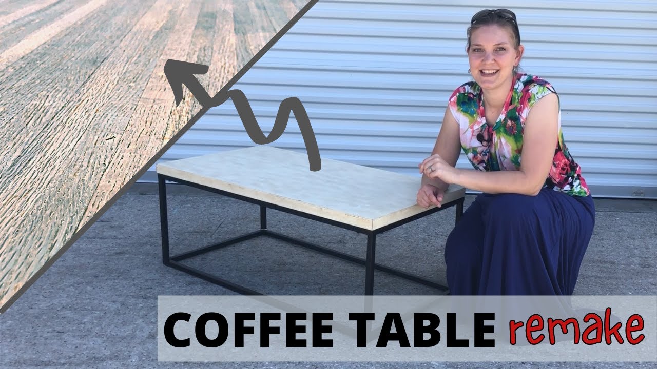 Coffee Table Remake | Adding a New Table Top - YouTube
