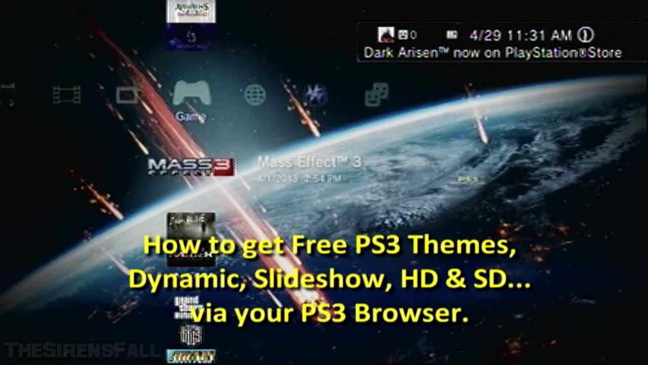 How to get FREE PS3 Themes via PS3 Browser (Tutorial) - YouTube