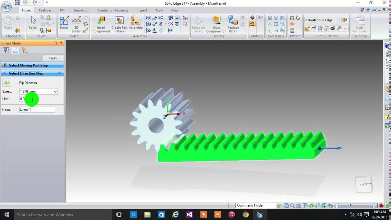 Rack And Pinion Design With Solid Edge - YouTube