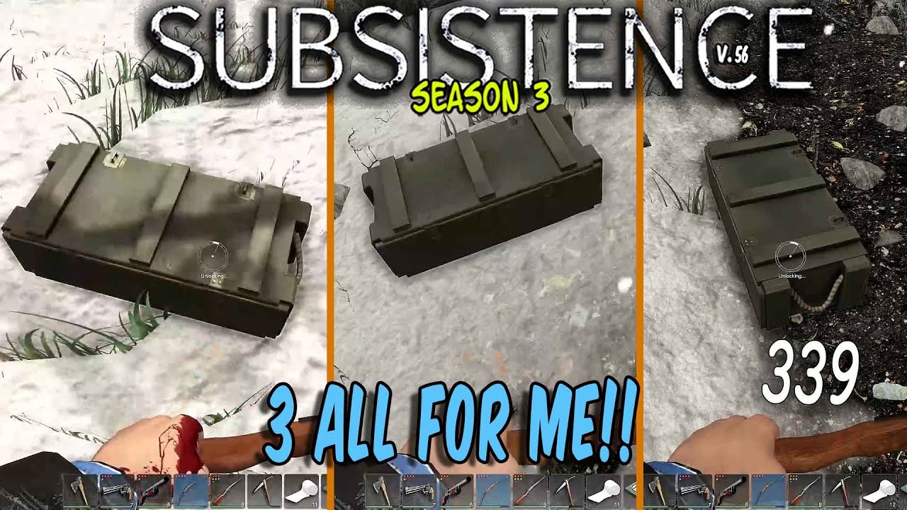 Subsistence S3 ep339 | 3 Locked Boxes for me!! |Base building| survival ...