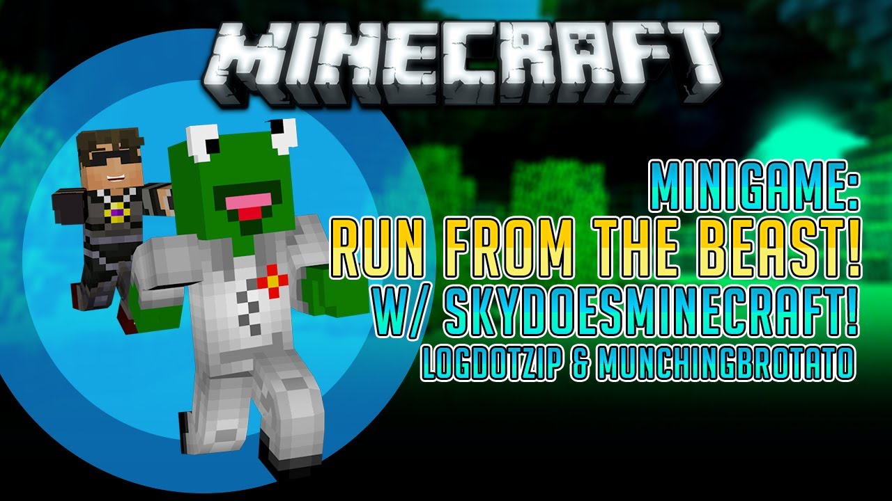 Minecraft Minigame: Run From The Beast w/ Skydoesminecraft, Logdotzip ...