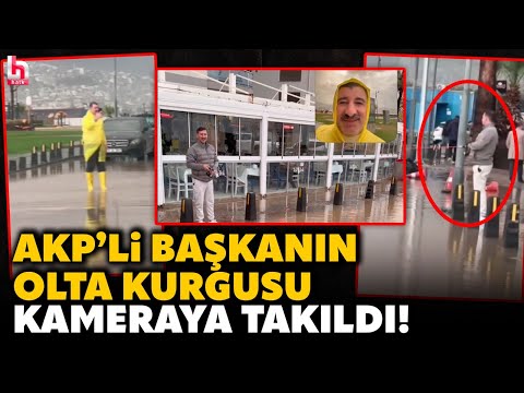İzmir'i sel vurdu AKP'li başkanın foyası ortaya çıktı! Vatandaşın eline olta verip böyle kayda aldı!