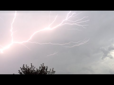 Severe Thunderstorm with Crazy Lightning - YouTube
