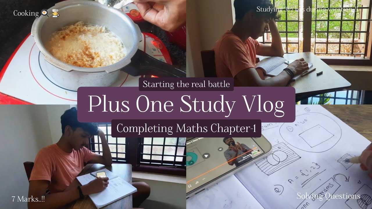 11th Grader Study Vlog📈Finishing Maths Chapter-1😇Starting the real ...
