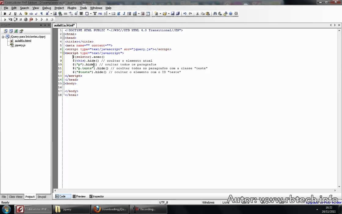 Curso de jQuery para iniciantes - 01 - YouTube