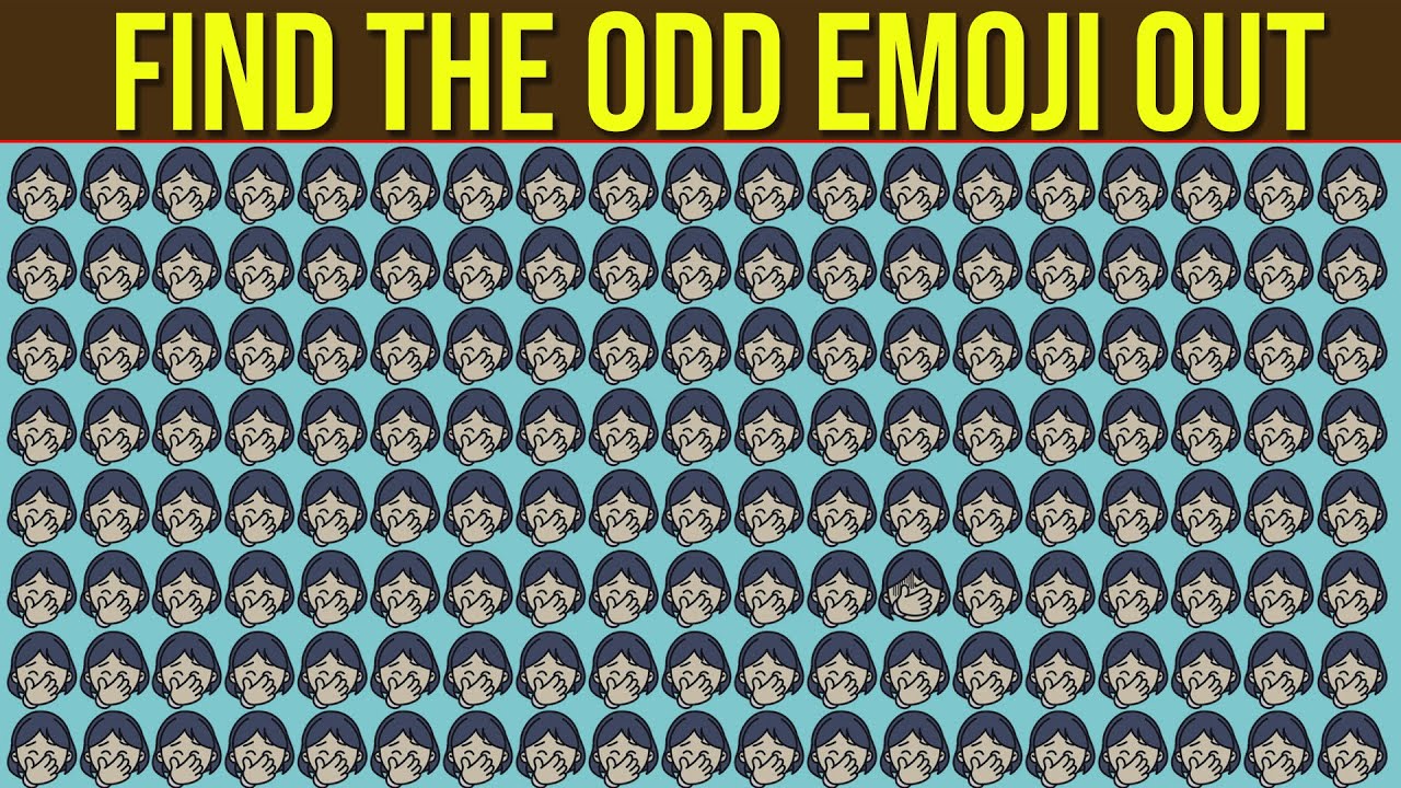 FIND THE ODD EMOJI OUT...PART#1 II HOW GOOD ARE YOUR EYES ? II EMOJI ...