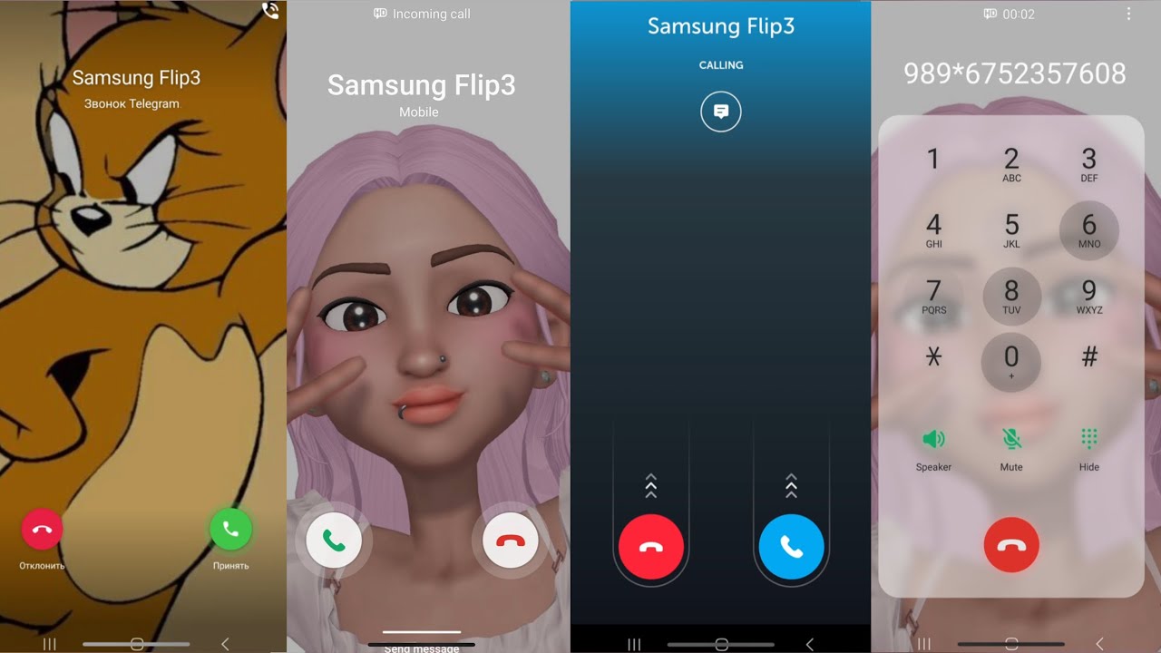 Telegram vs Incoming Call & Bip Messenger/ Screen Samsung s22+ - YouTube