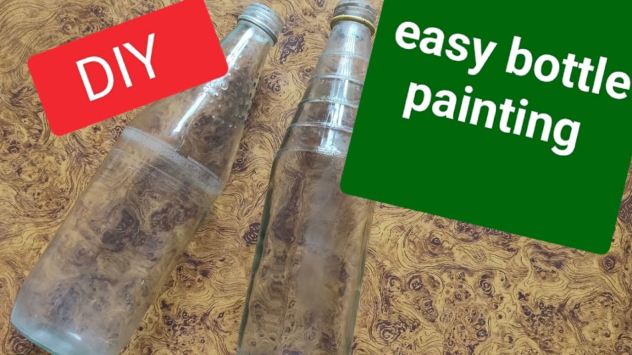 DIY | Glass Bottle Painting | empty bottle craft idea | best out of ...