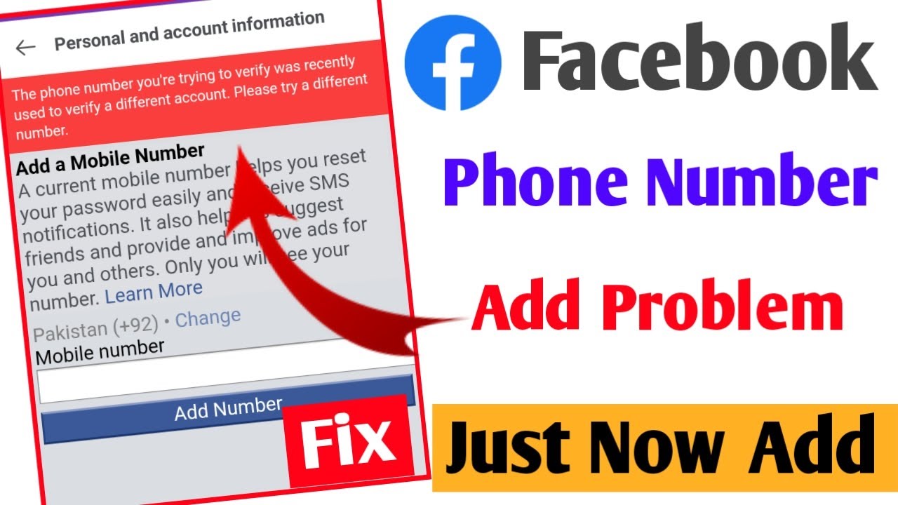 Facebook phone number adding problem 2023 | facebook id me phone number ...