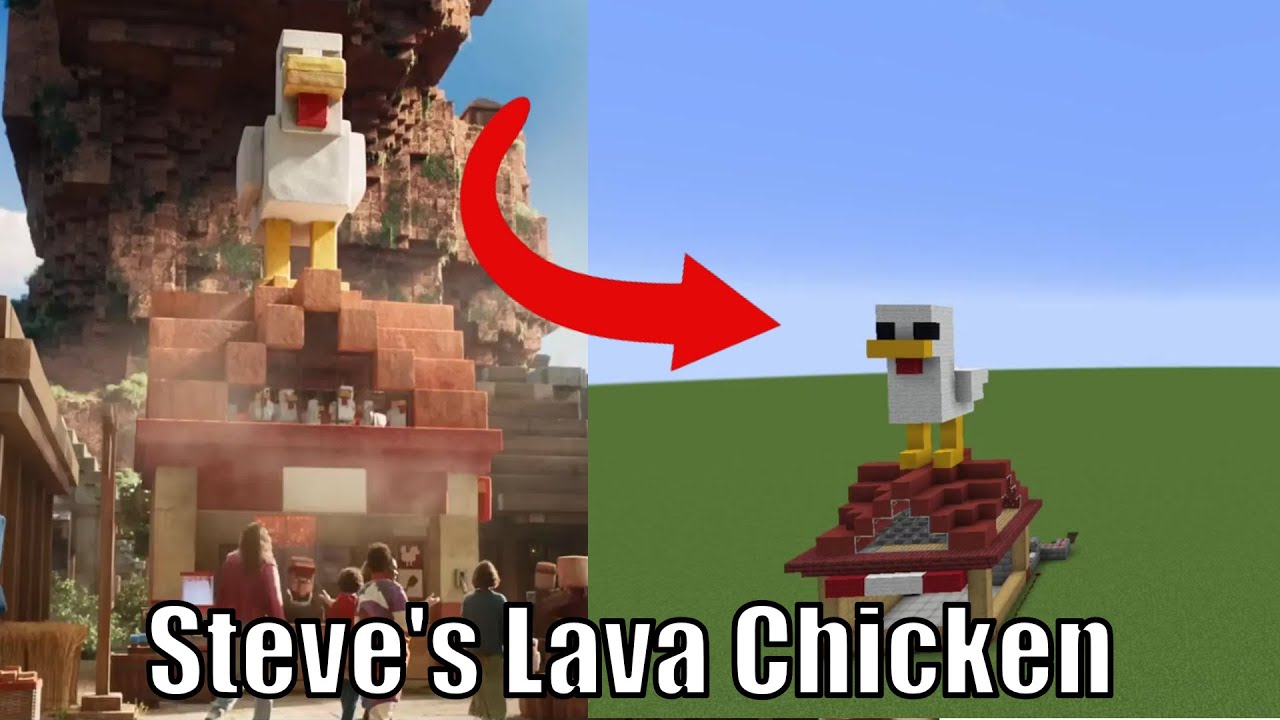 🍗 How to Build Steve's Lava Chicken Shop from the Minecraft Movie 🍗 # ...