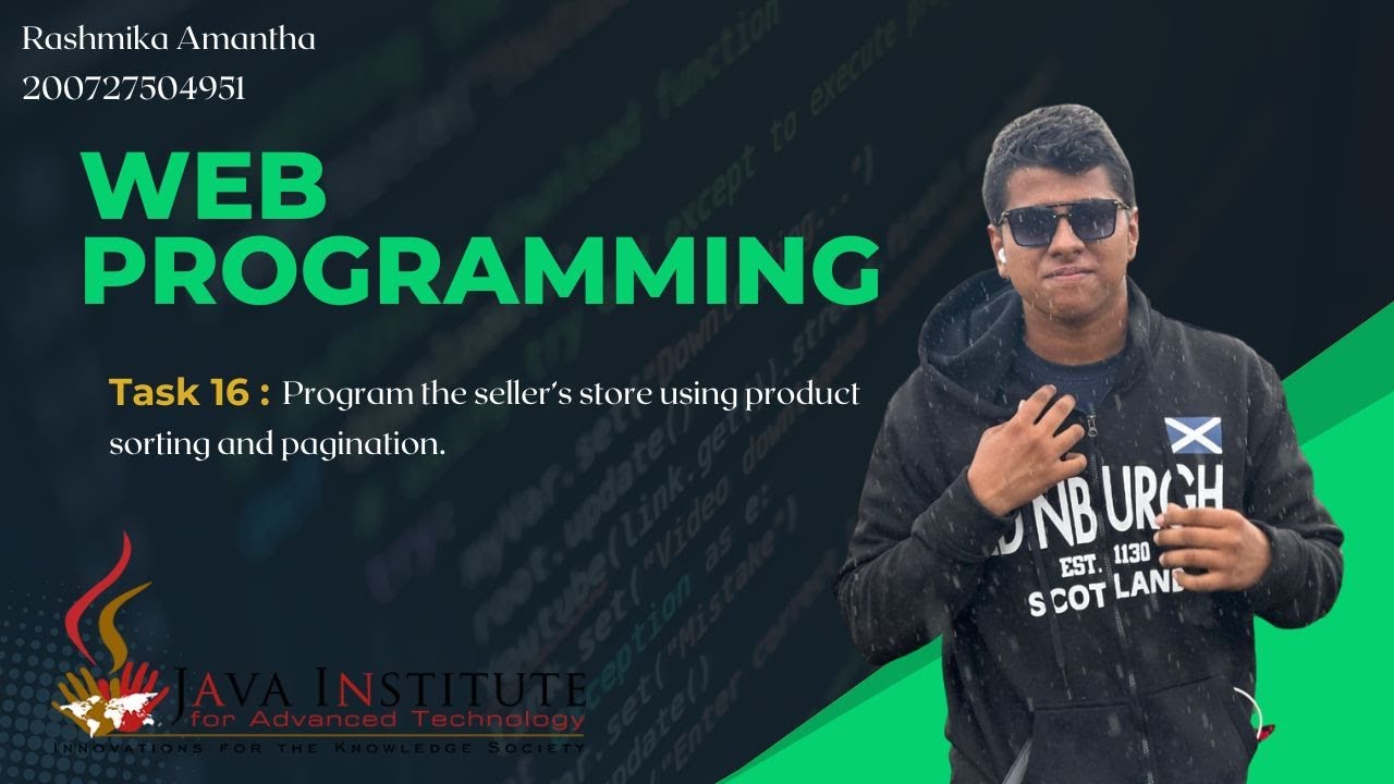 Java Institute For Advanced Technology | WebProgrammin Task 16 - YouTube