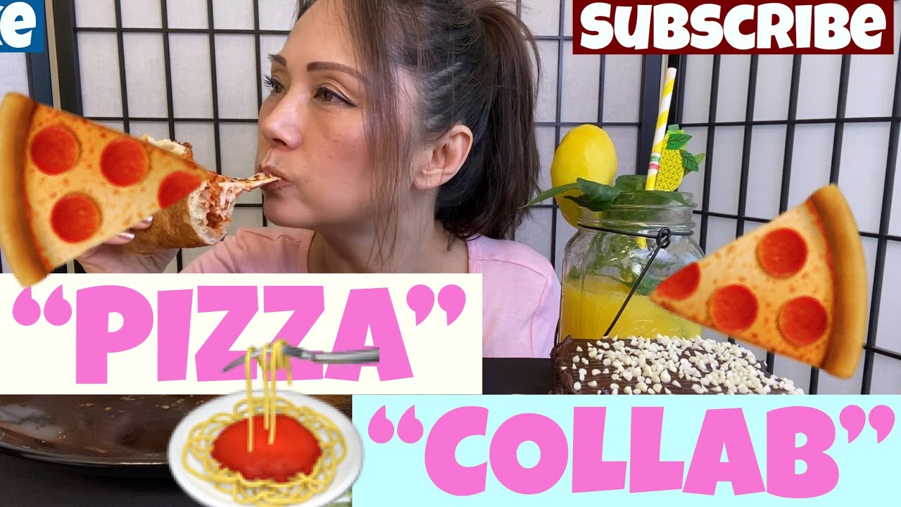PIZZA 🍕 COLLAB W/ AK ASMR @Suave Boom @Dolcefoodie@AK ASMR spaghetti ...