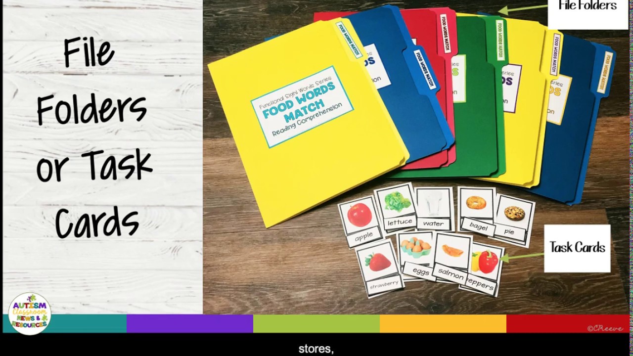 Food Word File Folders Preview Video - YouTube