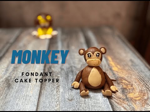 MONKEY Fondant Cake Topper | Easy tutorial | Sweetbakes - YouTube