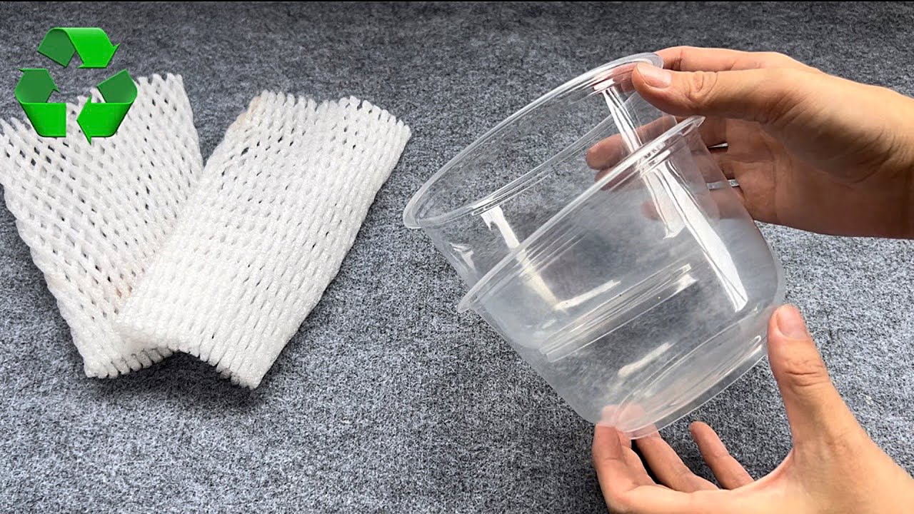 Super DIY Plastic Box And Recycled Fruit Wrap | Kitchen decoration ...