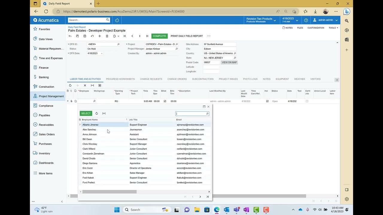 Acumatica Daily Field Reports - YouTube