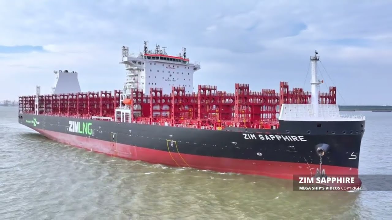 Zim Sapphire | new build container vessel of ZIM - YouTube