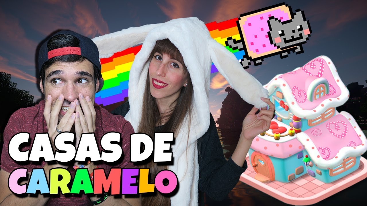 VIVIMOS EN CASAS DE CARAMELO | Minecraft Lucky Blocks con Mel - YouTube