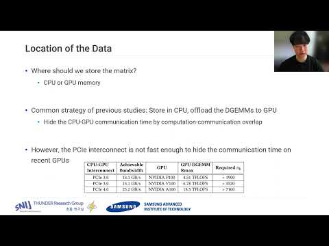 SnuHPL: High Performance LINPACK for Heterogeneous GPUs - YouTube