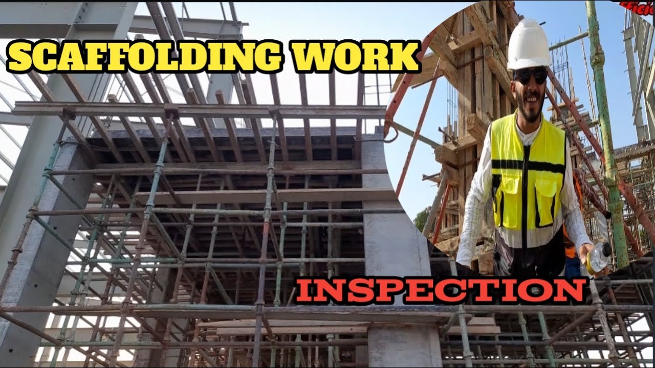 How to prepare Scaffolding in preparation for beam & slab on roof - YouTube