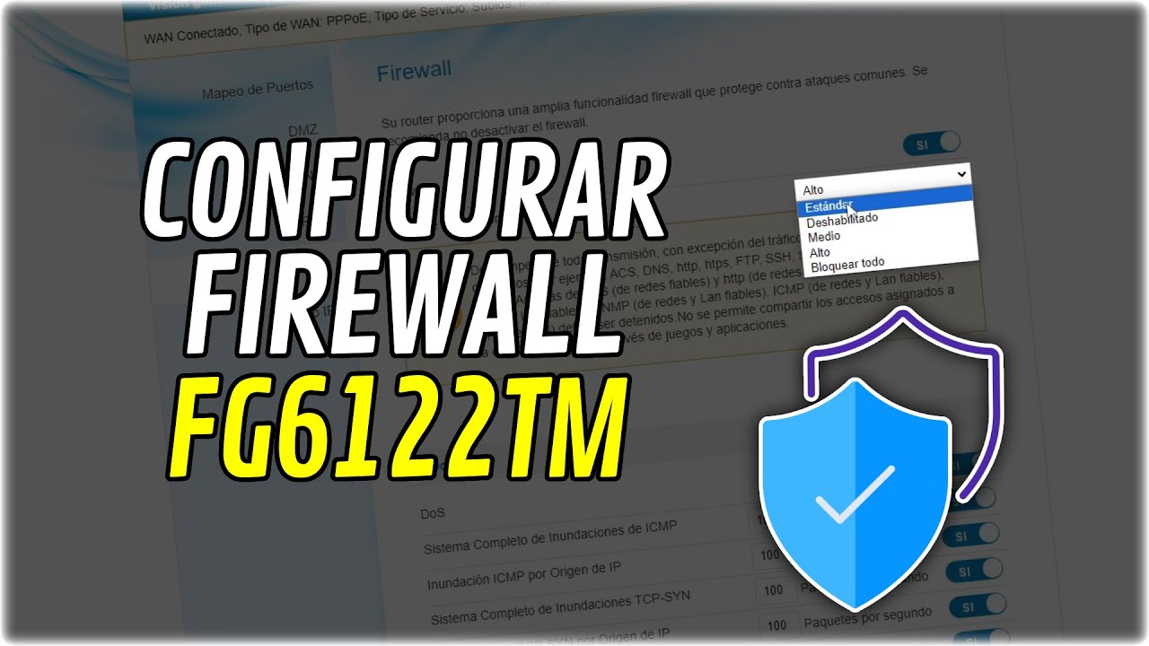 Configurar FIREWALL en módem TELMEX Sercomm [FG6122TM] | TUTORIAL ...