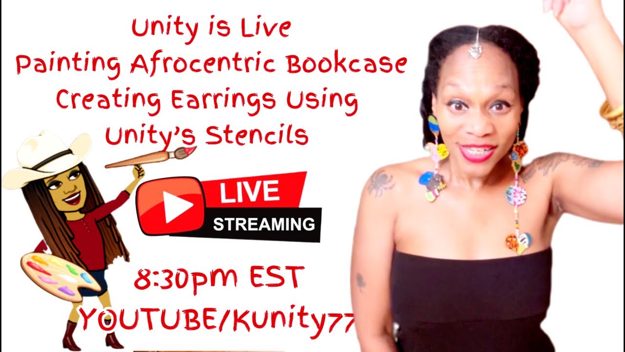 🌹Unity is Live! Painting Afrocentric Bookcase Creating Hand Painted ...