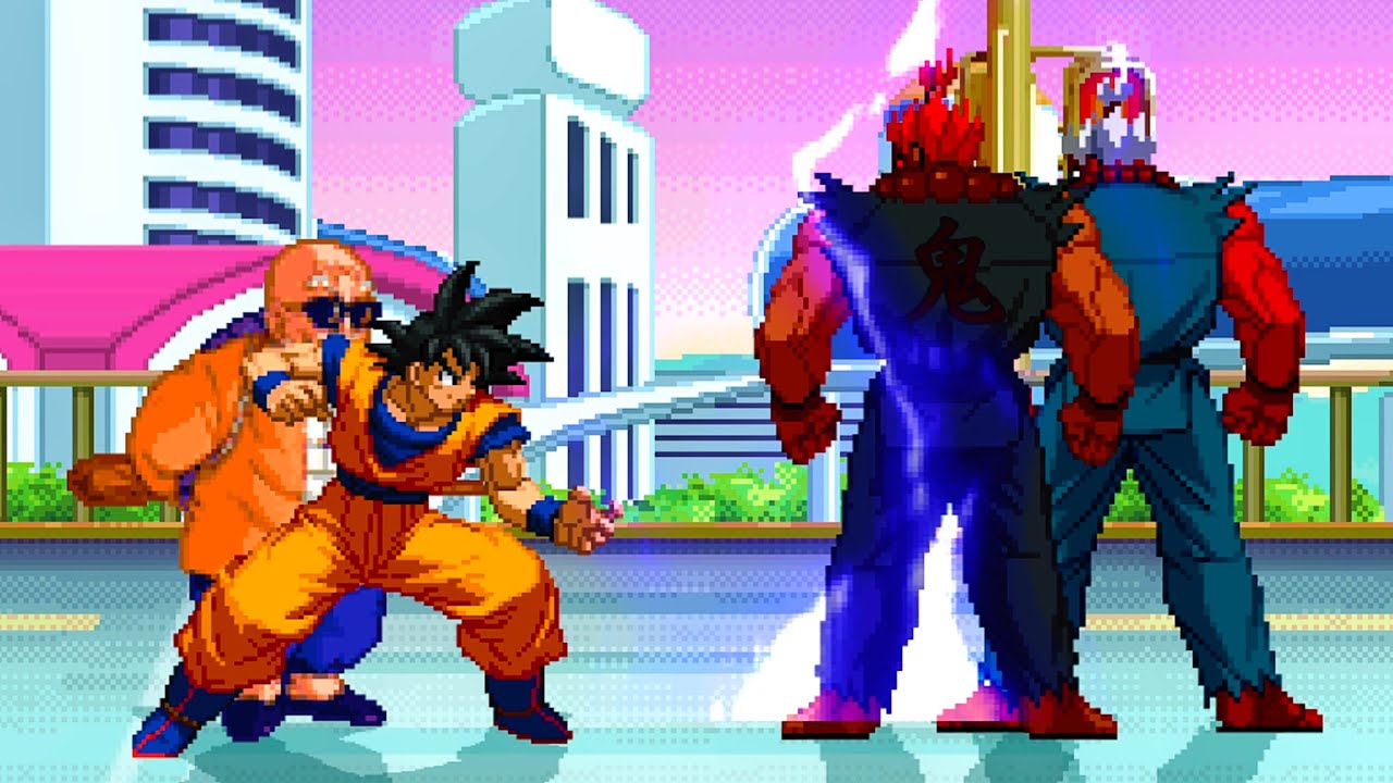 Goku & Master Roshi Vs. Rashoujin & Ogre EX - Raging Demon - YouTube