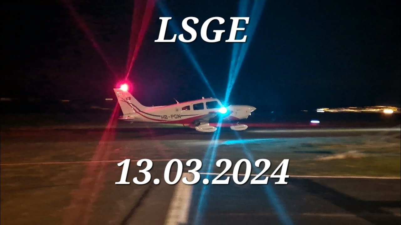 spott LSGE ecuvillence aerodrome night flight #airplane #aviation - YouTube