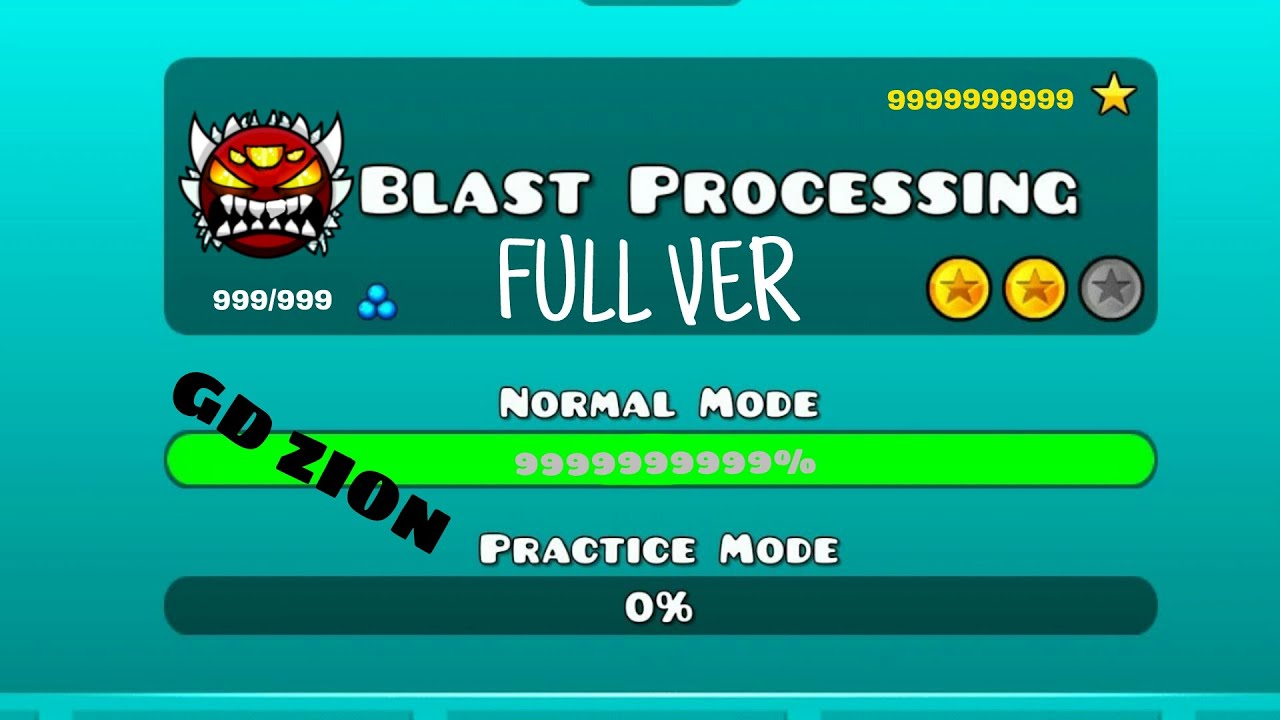 Geometry Dash | Blast Processing FULL VER | GD ZION - YouTube