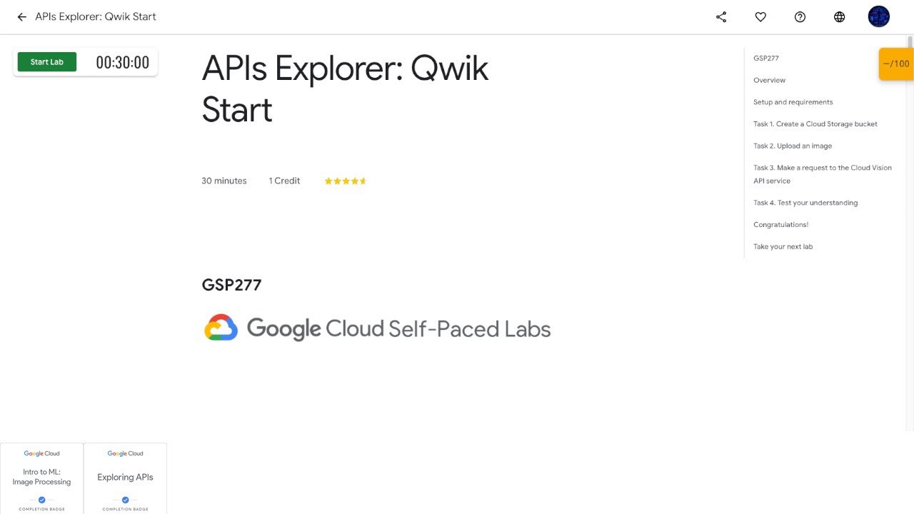 Qwiklabs | APIs Explorer: Qwik Start [GSP277] - YouTube
