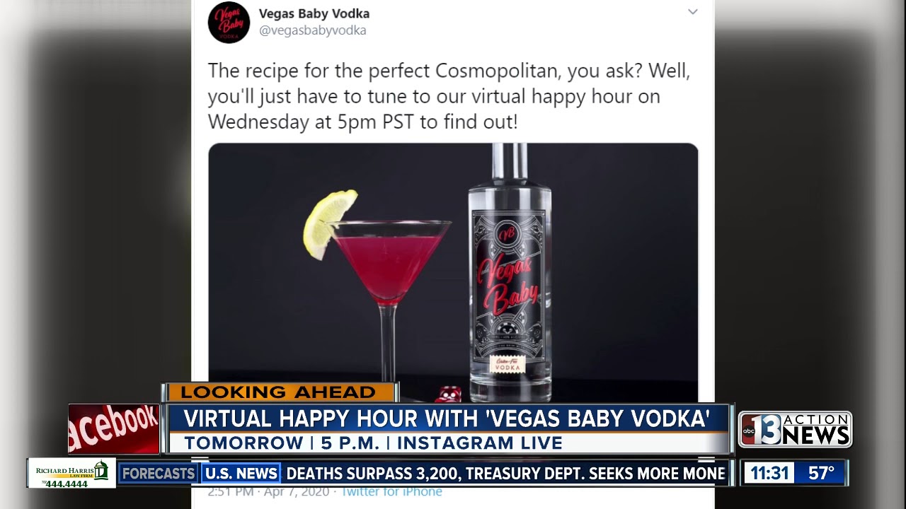 Virtual happy hour with 'Vegas Baby Vodka' - YouTube