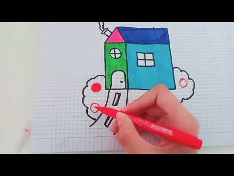 colouring in house 🏠 😍 | Drawing with kashaf krishandasi