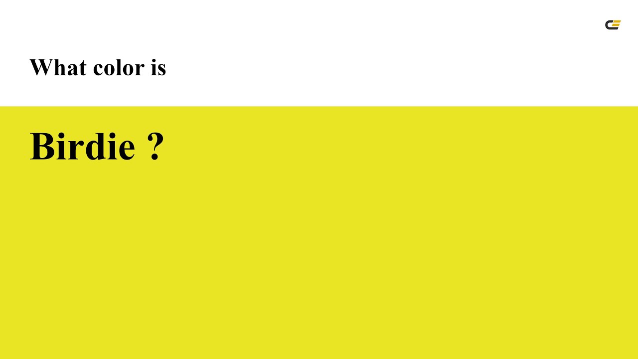 Birdie color #e9e424 hex color - Green color - Cool color e9e424 - YouTube