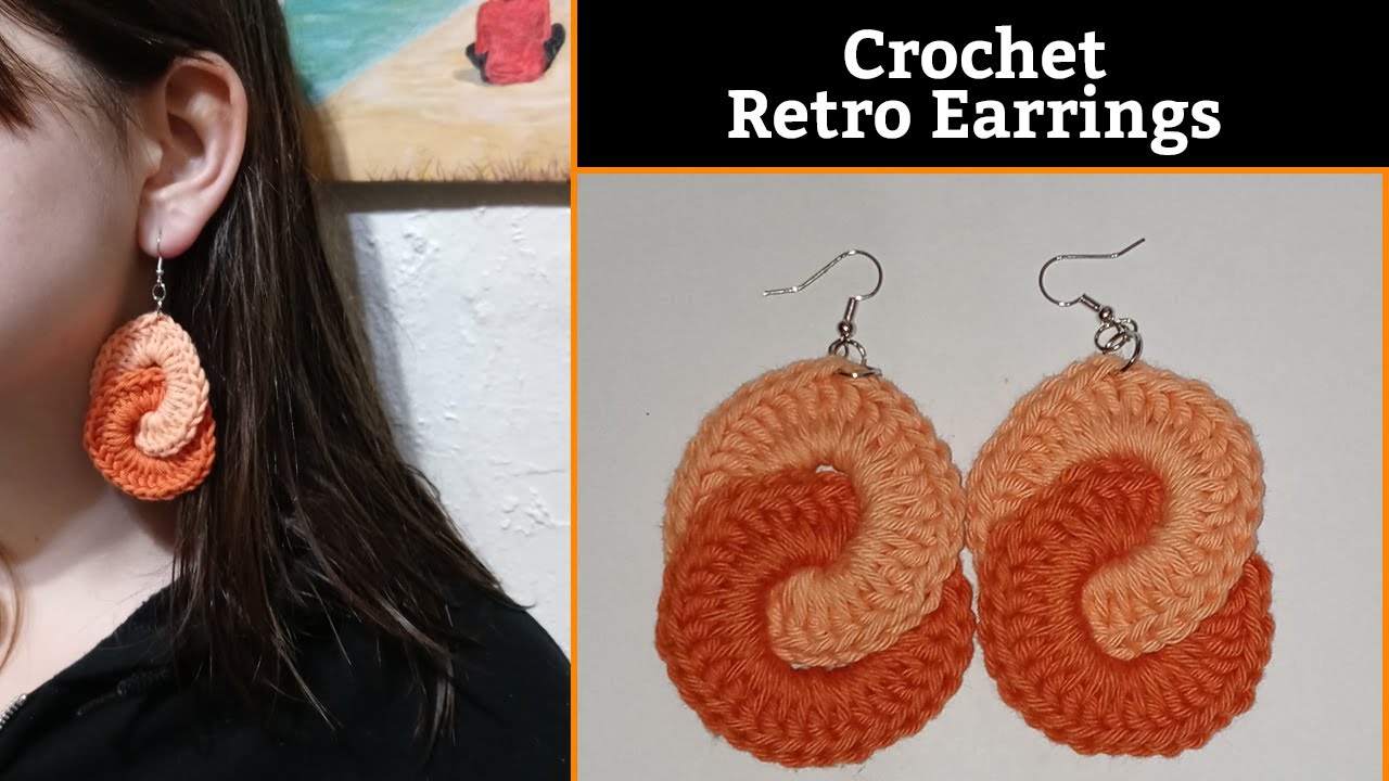 How to Crochet Retro Interlocking Circle Earrings *Easy Beginner ...