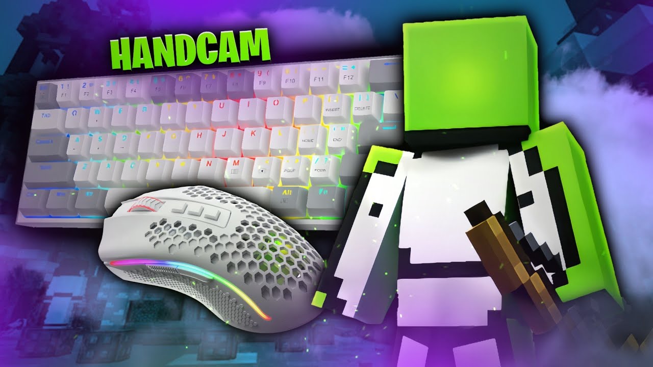 HANDCAM | Keyboard & Mouse | Skywars MCPE - YouTube